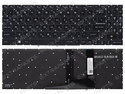 Клавиатура MSI Katana GF76 12UDK черная c RGB-подсветкой, клавиатуры ...
